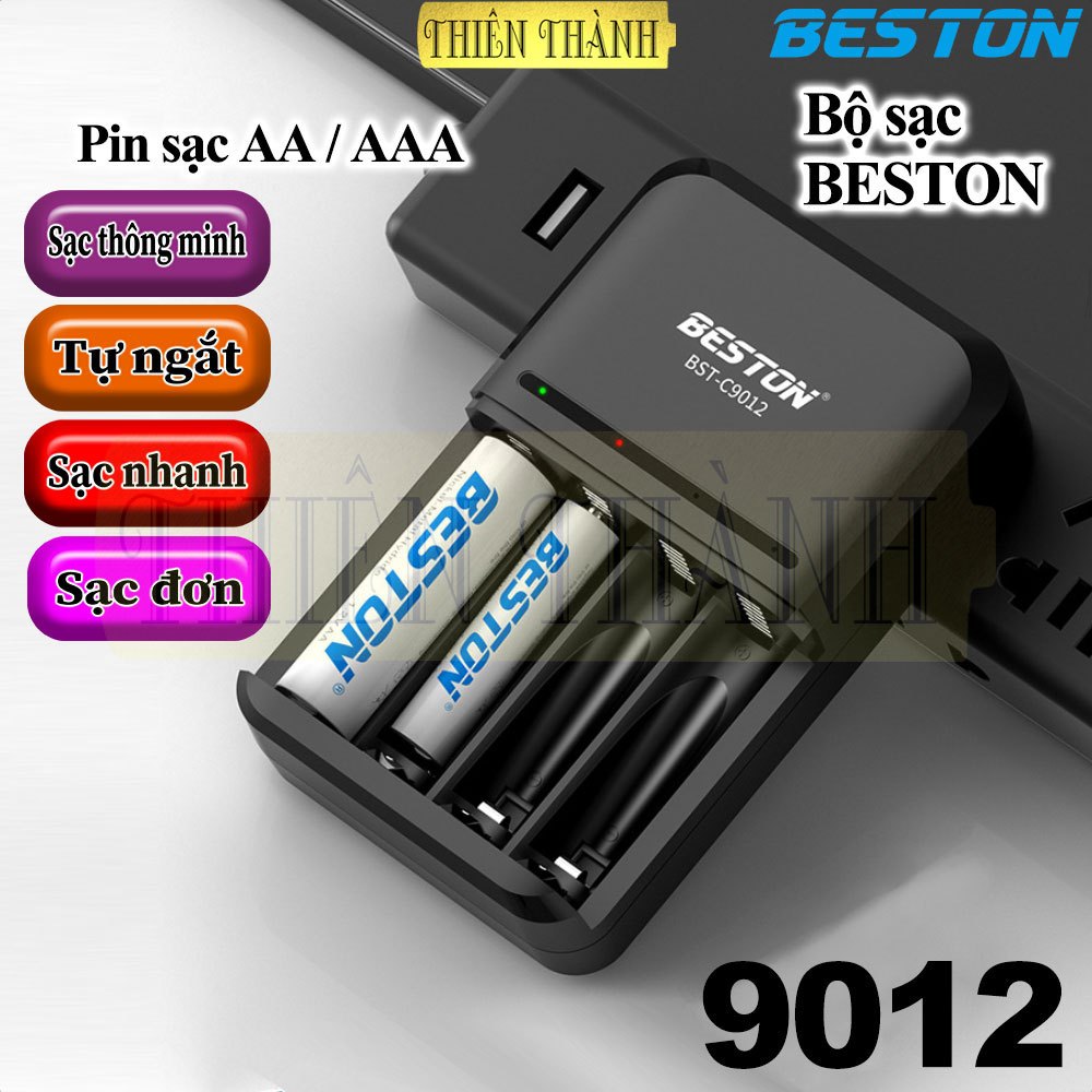 Bộ sạc BESTON C9012,pin sạc AA3300mAh,AAA1300mAh,1.2V,(9012,3300,1300) | Shopee Việt Nam