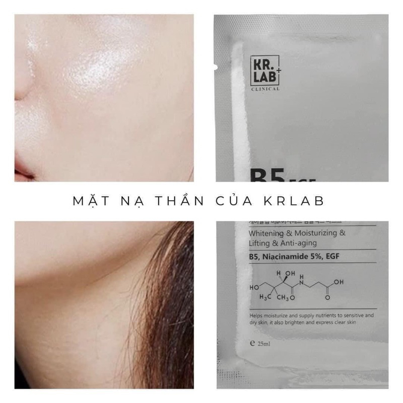 mặt nạ mask b5 krlab trắng da cấp ẩm sau peel hạn dùng 2027 | Shopee ...