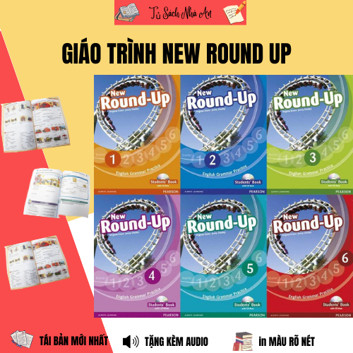 Sách - New Round Up 7 level in màu chất lượng + file audio+đáp án ...