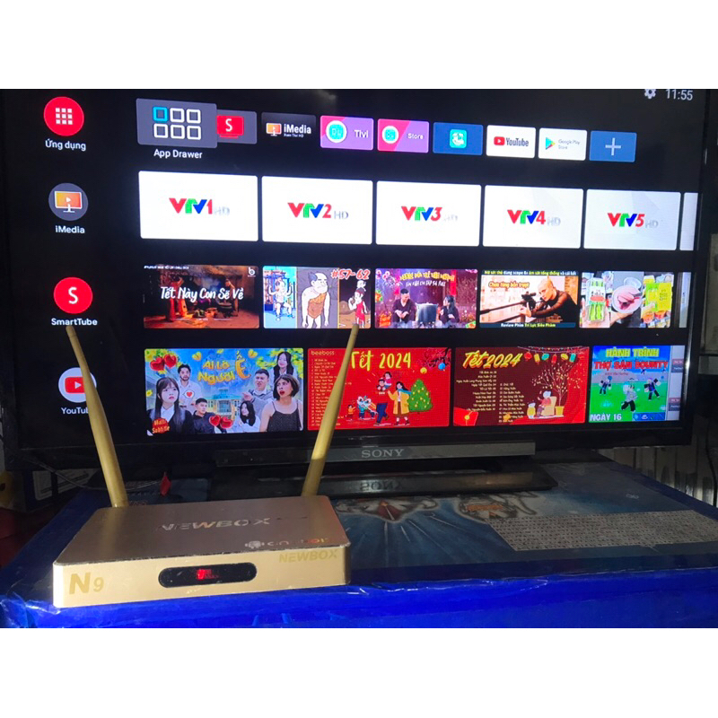 Newbox N9 Android 8 Ram2G Hàng đã dùng chỉ có box và nguồn không có điều khiển | Shopee Việt Nam