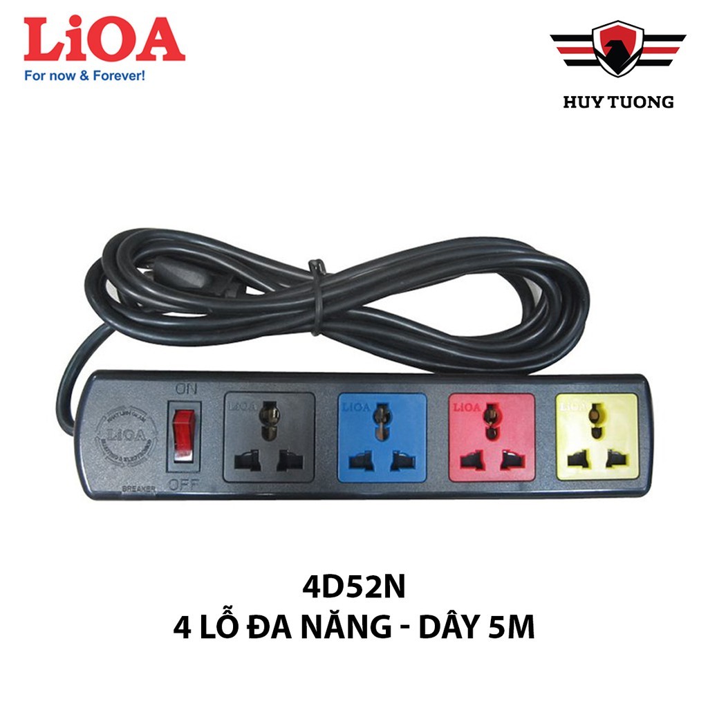 Ổ cắm điện LIOA, đa dạng 4/6/10 lỗ cắm điện, dây dài 3m/5m/10m, công suất 1000w đến 3000w ...