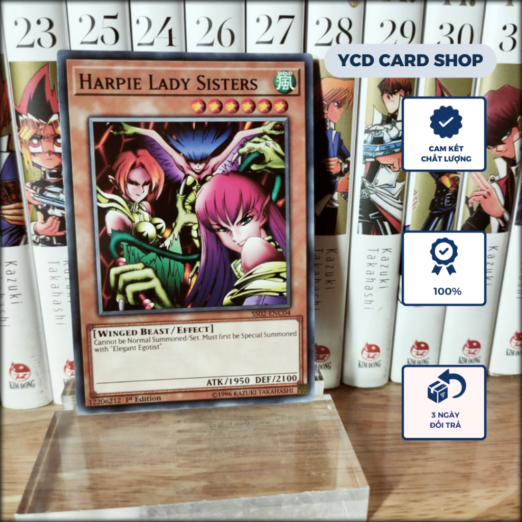 Thẻ bài yugioh chính hãng Harpie Lady Sisters – Common | Shopee Việt Nam
