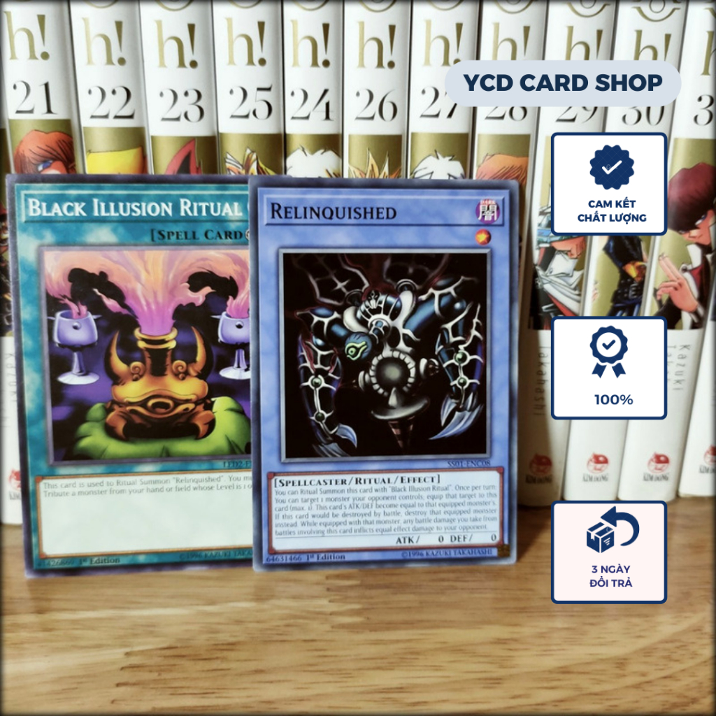 Thẻ bài Yugioh chính hãng set Relinquished -Black Illusion Ritual ...