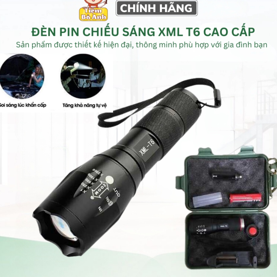 Đèn pin mini cầm tay siêu sáng XML-T6 cao cấp bh 12t | Shopee Việt Nam