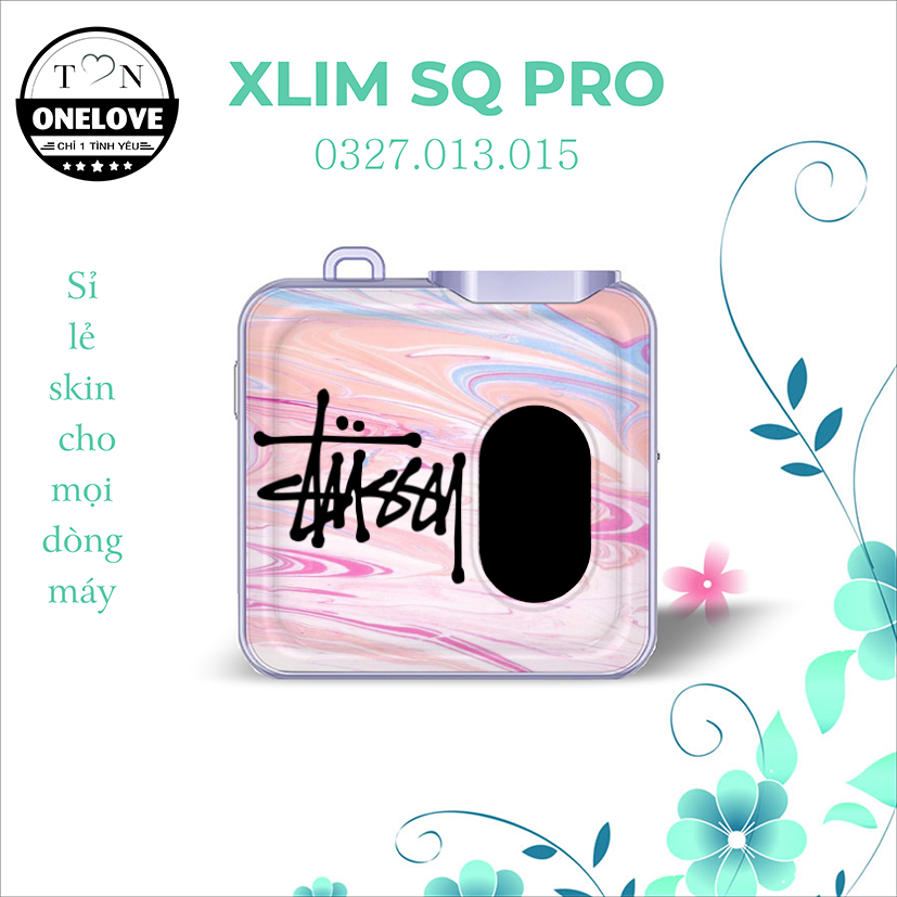 Miếng dán skin mẫu Stu-ssy Color cho X-lim SQ Pro / V2 / Riil / Oneo ...