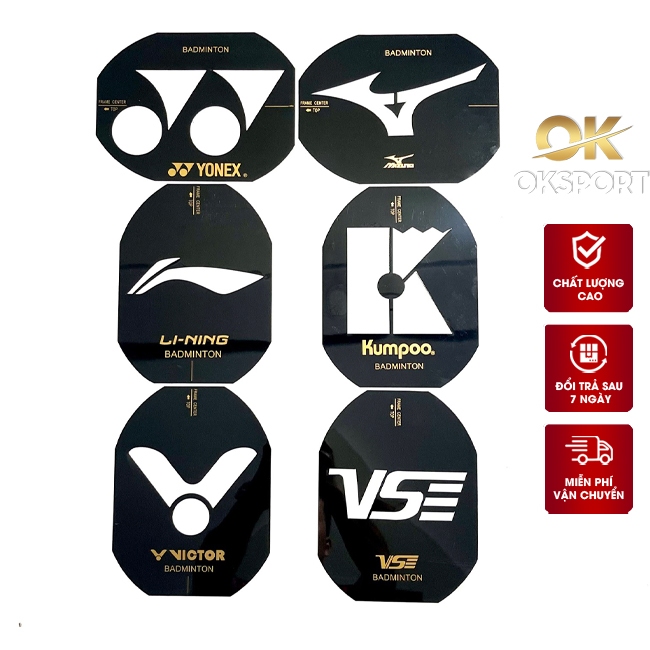 Khung logo sơn mặt vợt cầu lông chuyên dụng Yonexx, Liningg, Victorr, Kumpoo, Mizunoo và mực sơn ...
