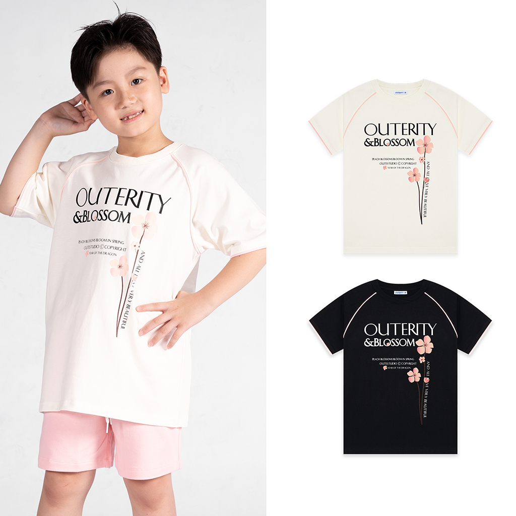 Áo thun trẻ em nam nữ local brand unisex cotton tay lỡ form rộng unisex Outerity Kids Blossom ...