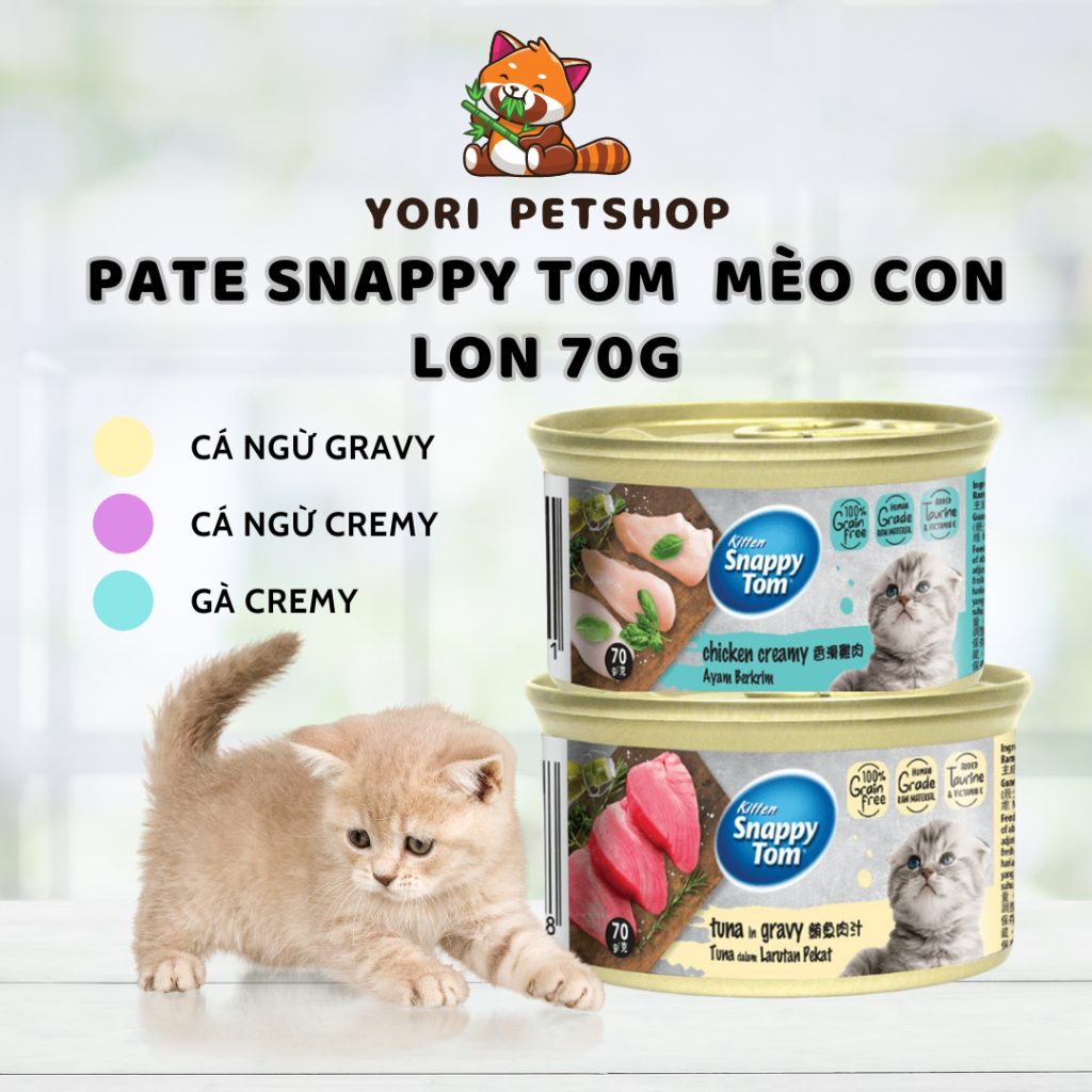 Pate Cho Mèo Con Snappy Tom Premium lon 70g | Shopee Việt Nam