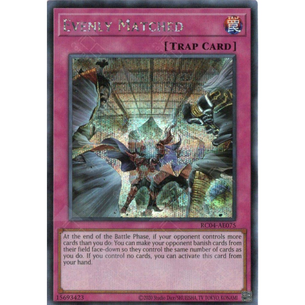 [ Bài Yugioh Chính Hãng ] Evenly Matched - RC04-AE075 | Shopee Việt Nam