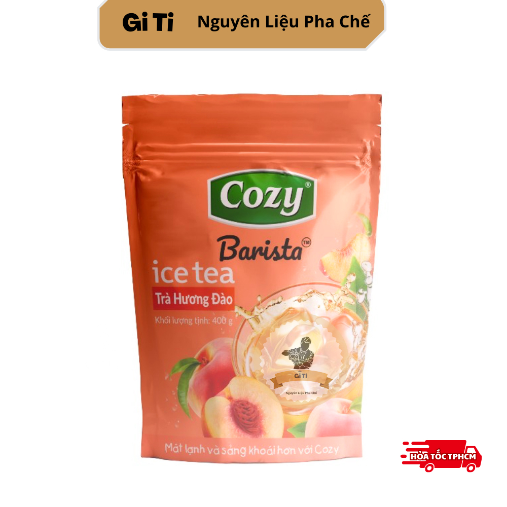 Cozy Trà Đào Hoà Tan Gói 400gr | Cozy Ice Tea Barista | Shopee Việt Nam