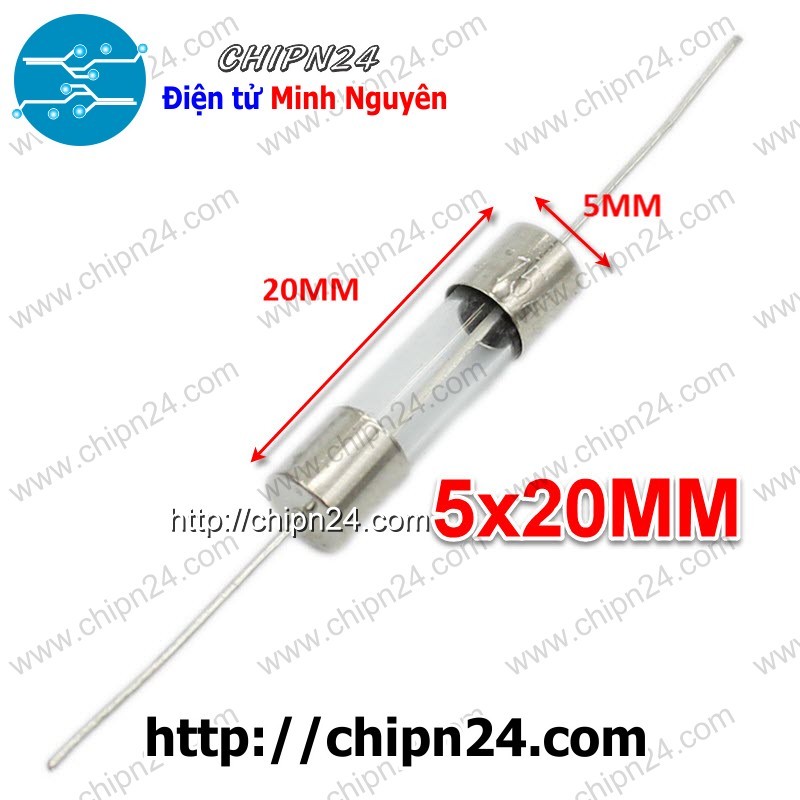 [5 cái] Cầu Chì Ống 5x20mm Chân Cắm (1A/2A/3A/4A/5A/6A/7A/8A/10A/12A ...