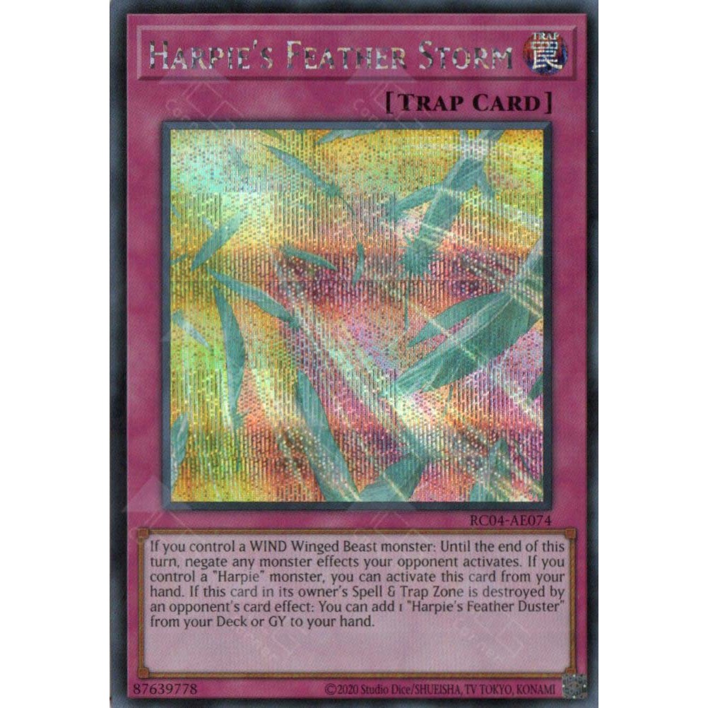 [ Bài Yugioh Chính Hãng ] Harpie's Feather Storm - RC04-AE074 | Shopee ...