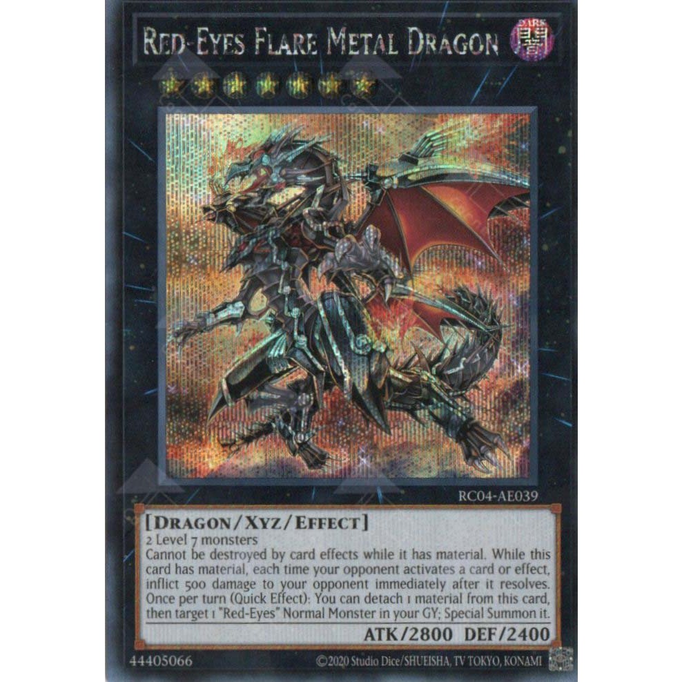 [ Bài Yugioh Chính Hãng ] Red-Eyes Flare Metal Dragon - RC04-AE039 ...