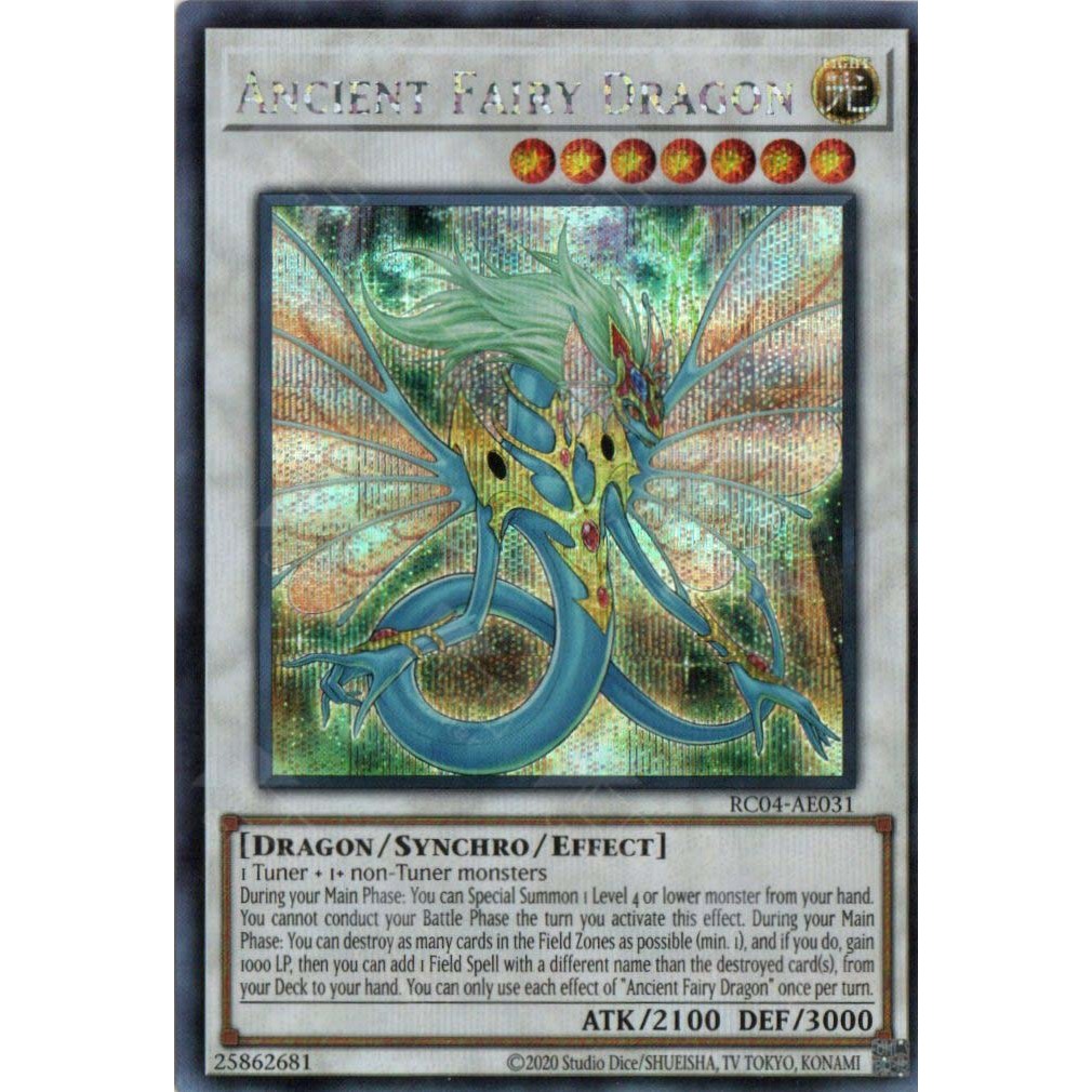 [ Bài Yugioh Chính Hãng ] Ancient Fairy Dragon - RC04-AE031 | Shopee Việt Nam