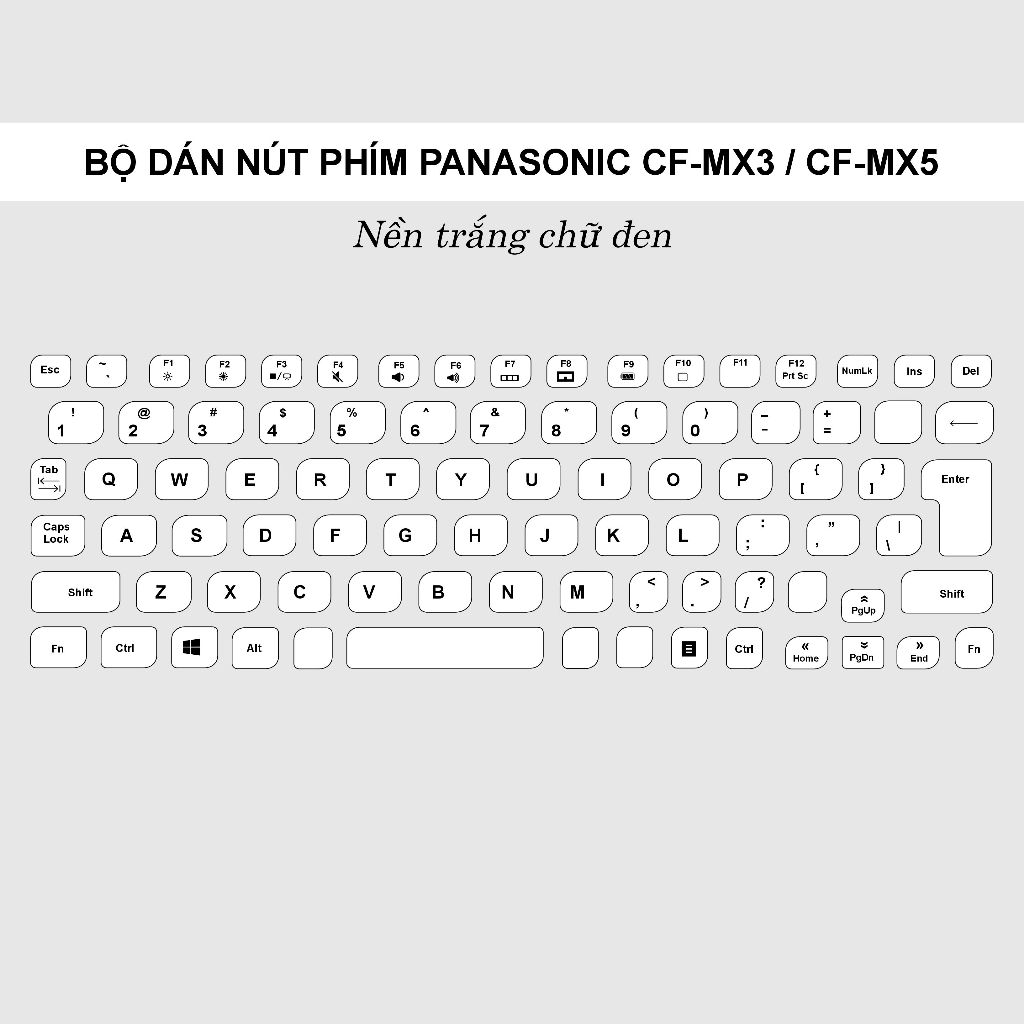 Dán nút phím Panasonic CF-MX3, CF-MX4, CF-MX5 Nhật -> US | Bàn phím ...