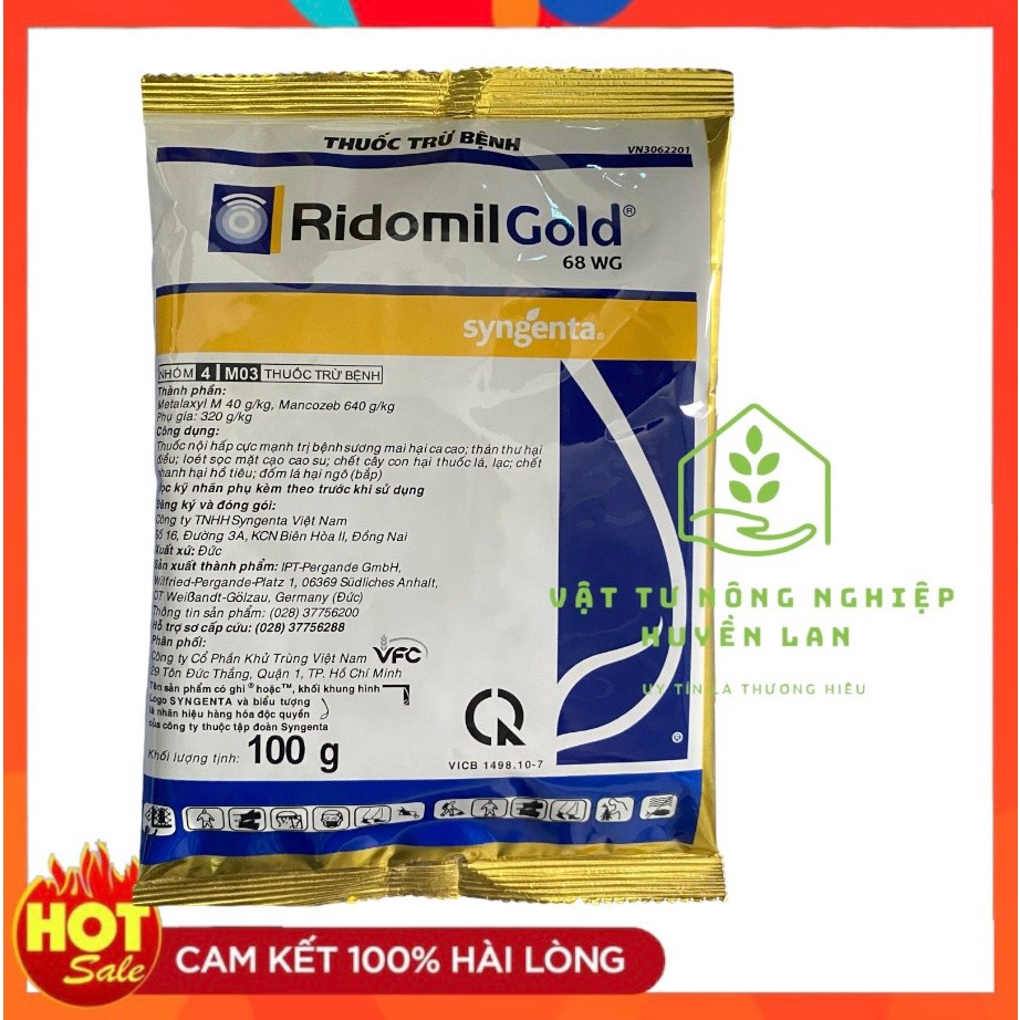 Thuốc Nội Hấp Diệt Nấm Lá Vi Khuẩn RIDOMIL GOLD 68WG 100g, Trừ Nấm Bệnh ...