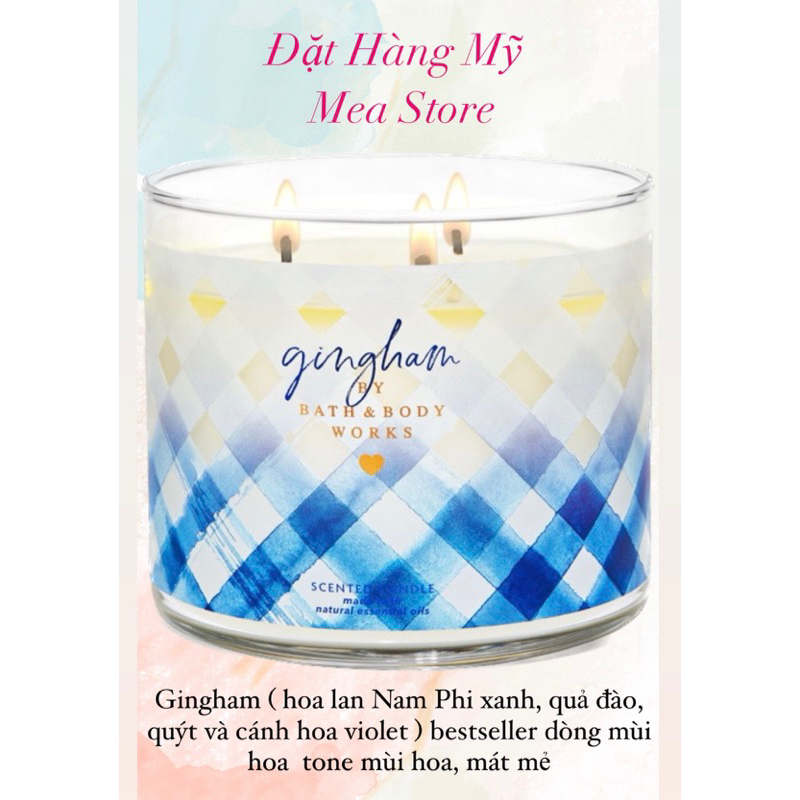 [sẴn NhiỀu MÙi] Nến Thơm 3 Bấc Size To 411gr Bath And Body Works Thư