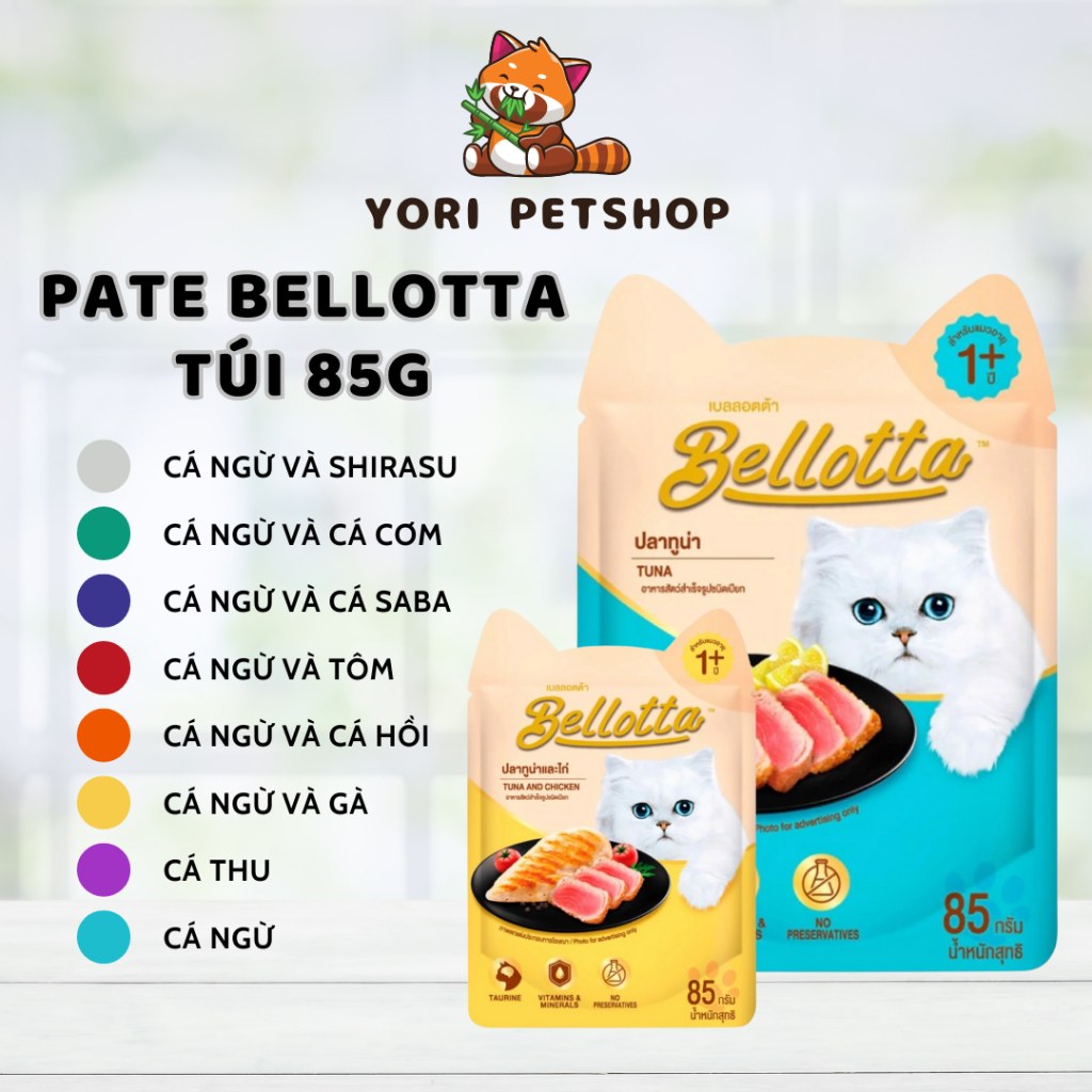 Pate Cho Mèo Bellotta Mix Cá Ngừ Gói 85G | Shopee Việt Nam