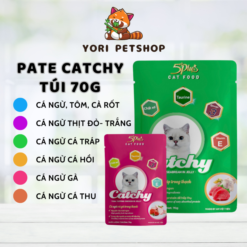 Pate Cho Mèo 5 Plus Catchy Gói 70g | Shopee Việt Nam