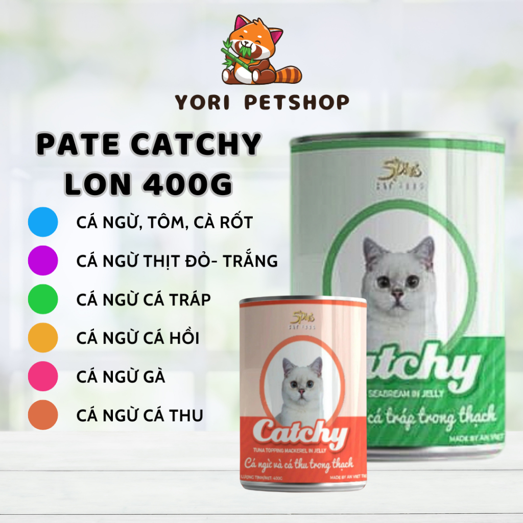 Pate Cho Mèo Catchy 5 Plus Lon 400g | Shopee Việt Nam