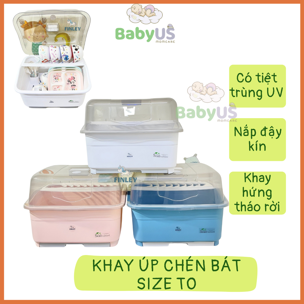 Kệ úp chén đĩa kệ úp bát 2 tầng có nắp đậy FINLEY Smart tích hợp tiệt ...