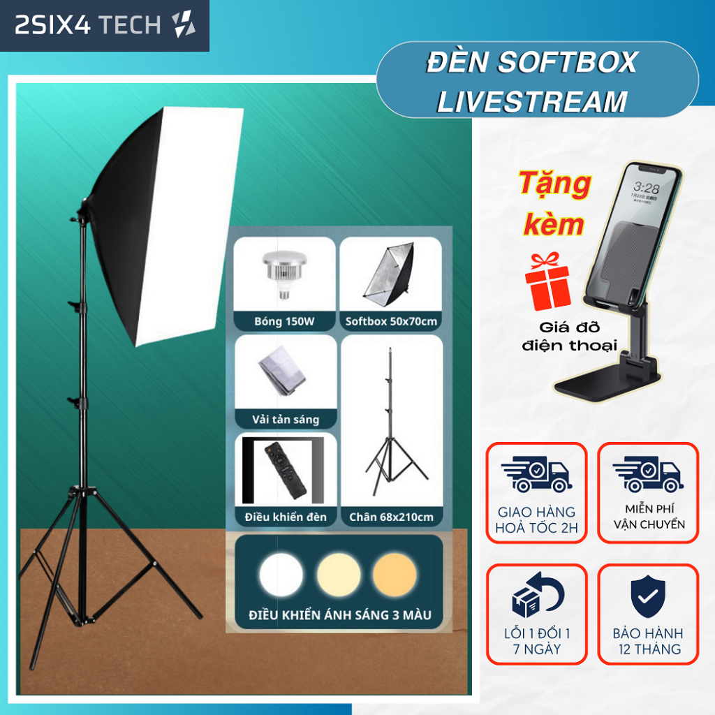 Đèn Softbox Hỗ Trợ Chụp Ảnh, Quay Phim, Livestream Studio Chuyên Nghiệp ...