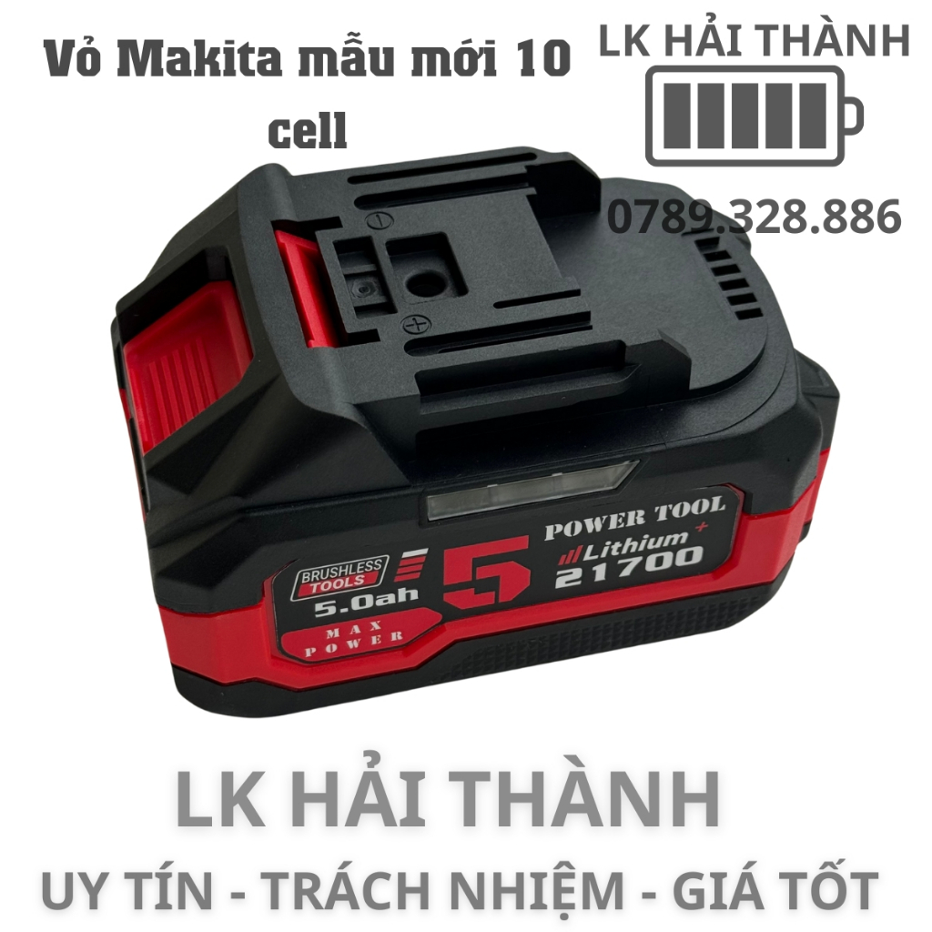 Vỏ mạch pin Makita 18v 21v 5s2p 10 cell 18650 mẫu mới có đèn led 2 bên | Shopee Việt Nam