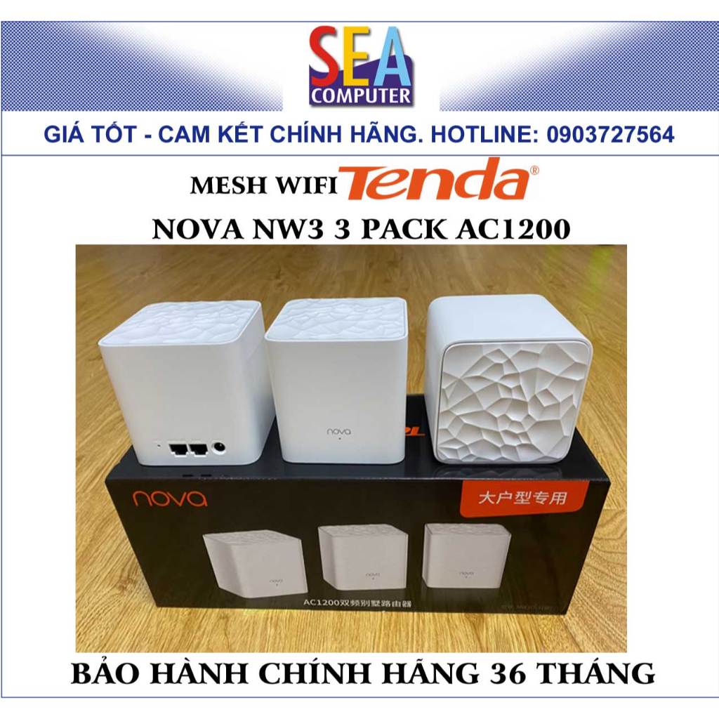 Bộ Mesh Wifi 3 Pack Tenda NOVA NW3 AC1200 | Shopee Việt Nam