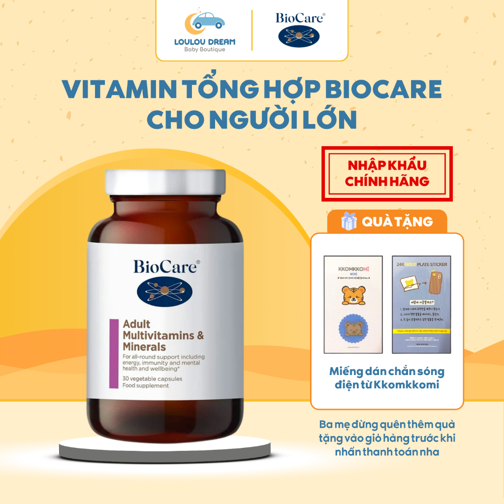 Vitamin tổng hợp Biocare cho người lớn Adult Multivitamin & Minerals hỗ ...