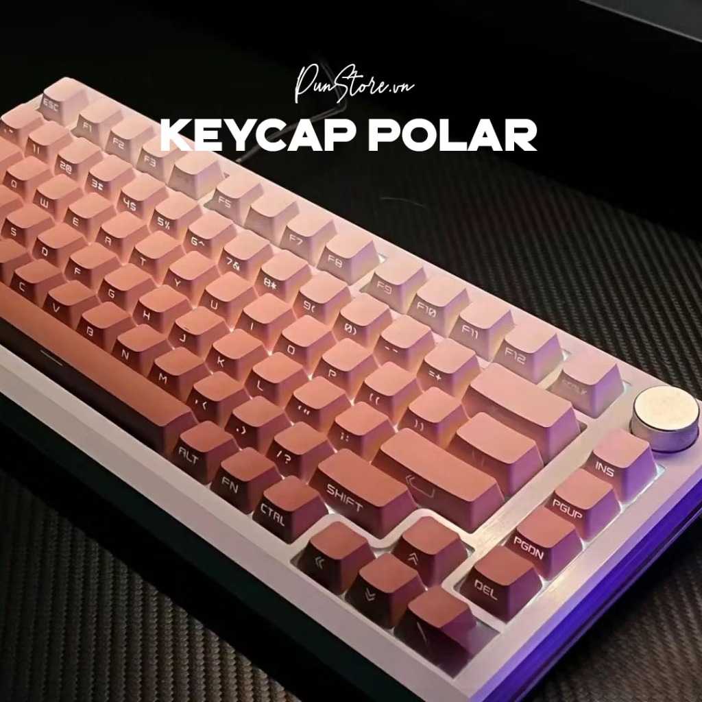 Bộ keycap polar day OEM Ninja xuyên led chất liệu PBT doubleshot 134 ...
