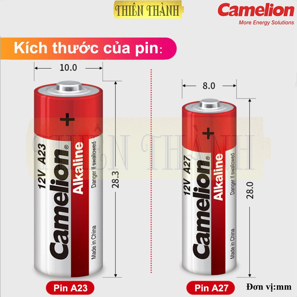 pin A23/23A(A27/27A),pin alkaline 12V,cho điều khiển cửa cuốn,chìa khóa ...