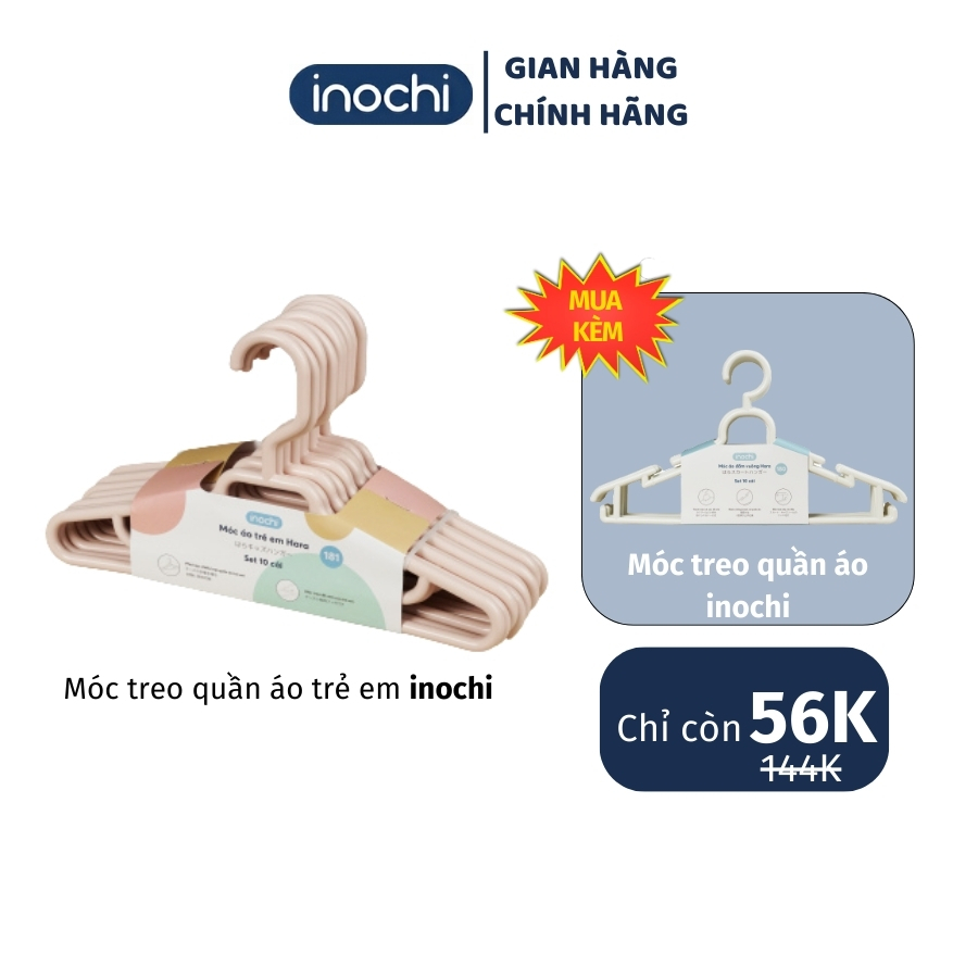 Móc treo quần áo trẻ em inochi, móc nhựa các loại màu ngẫu nhiên tiêu ...