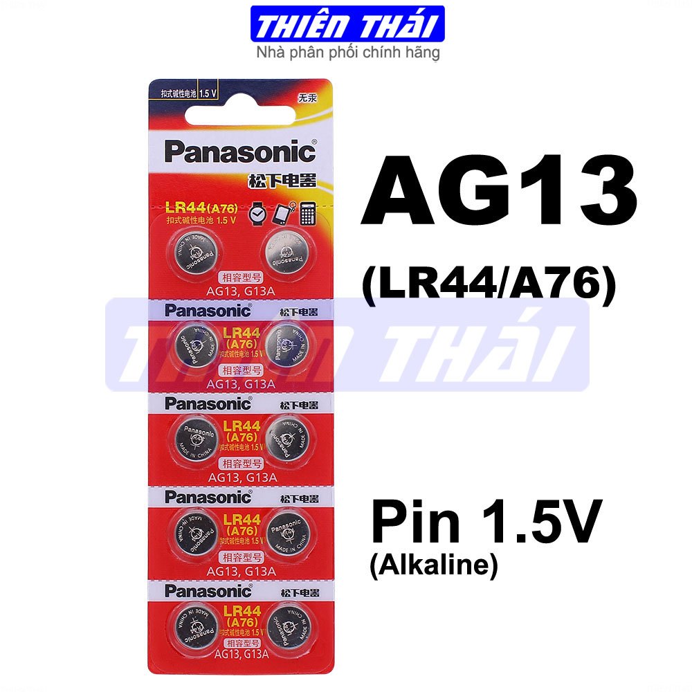 Pin cúc áo Panasonic AG13/LR44/A76/G13A,pin alkaline 1.2v,pin đồng hồ ...