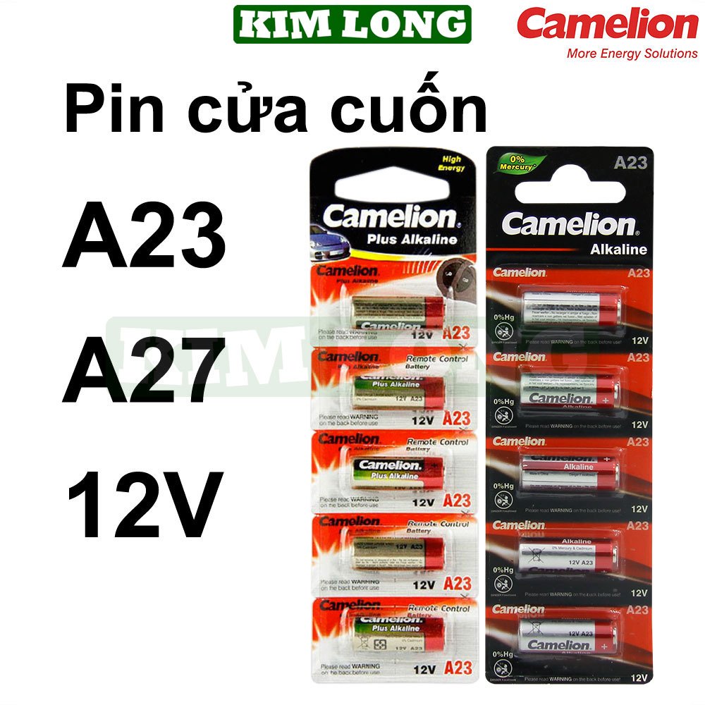 pin A23/23A(A27/27A),pin alkaline 12V,cho điều khiển cửa cuốn,chìa khóa ...