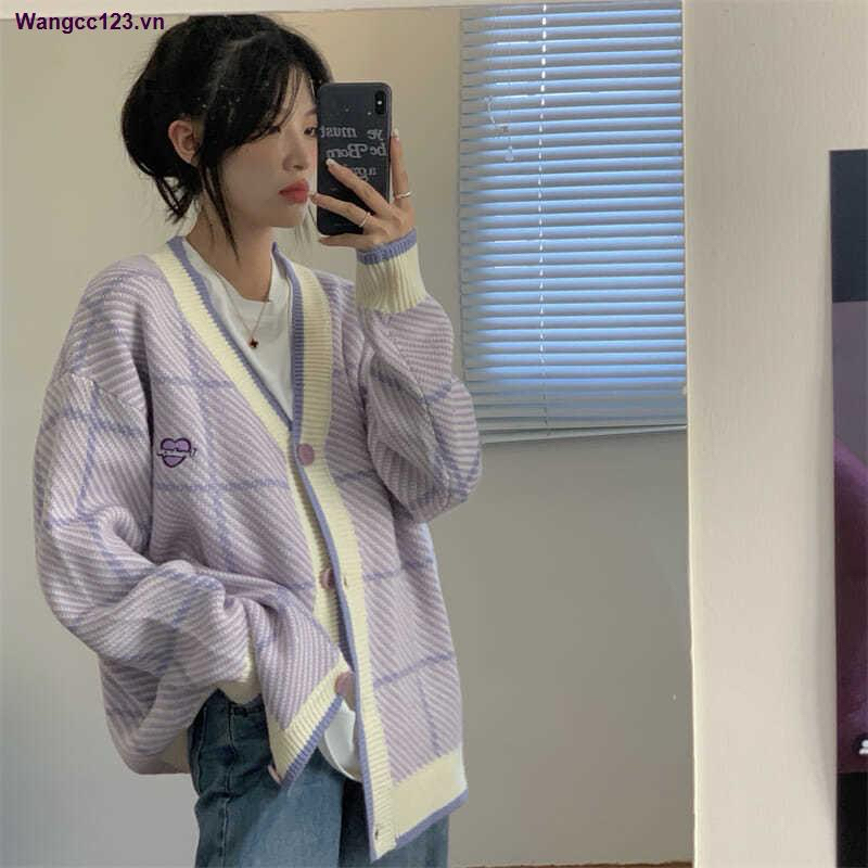 áo khoác cardigan len màu tím siu xinh | Shopee Việt Nam