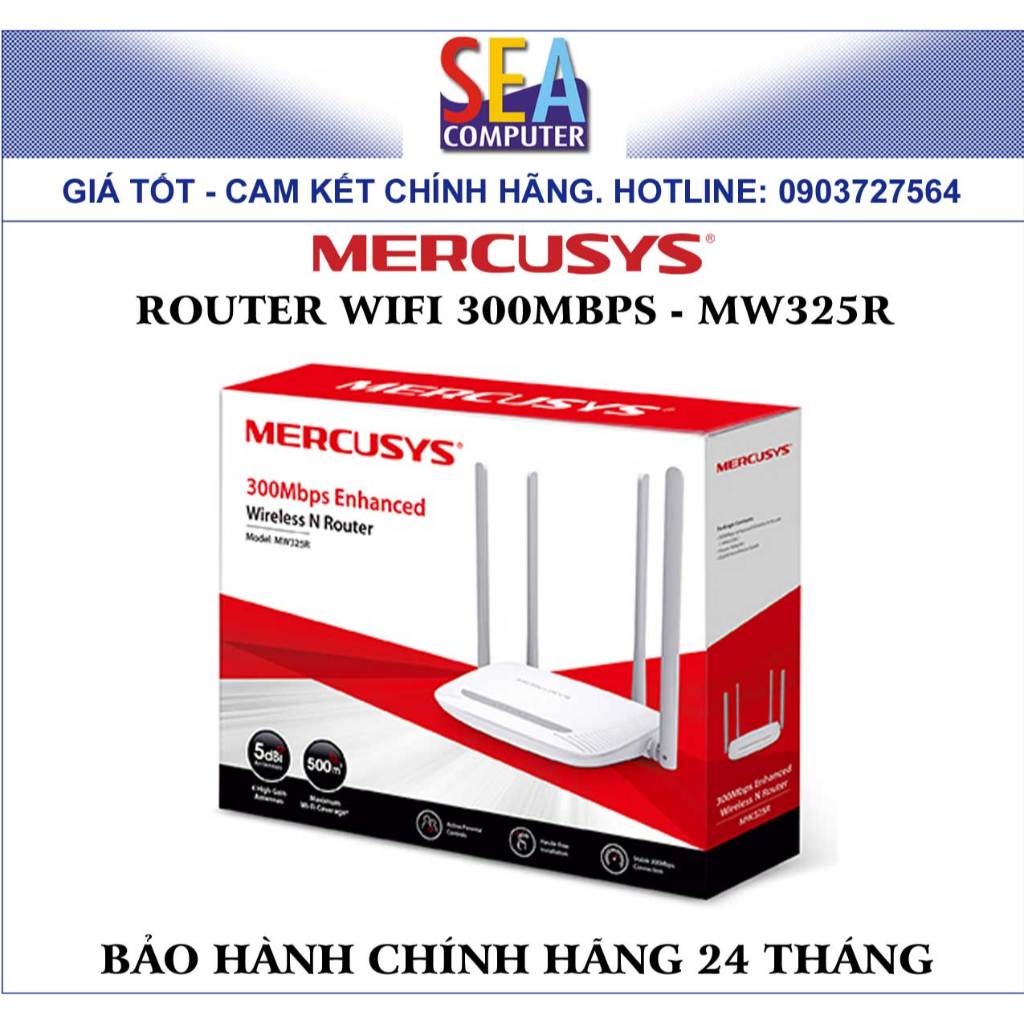 Mercusys Router Wi-Fi Chuẩn N Tốc độ 300Mbps - MW325R | Shopee Việt Nam