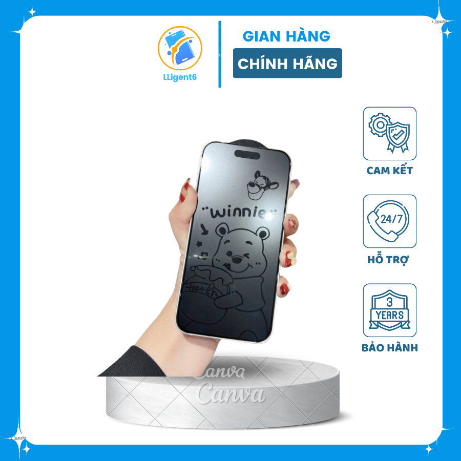Kính cường lực LLigent6 chống nhìn trộm 4D chính hãng LLigent6 cho ipx ...