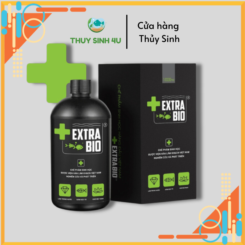 Men vi sinh Extra Bio 1000ml - Làm trong nước hồ cá và xử lý hôi tanh | Shopee Việt Nam