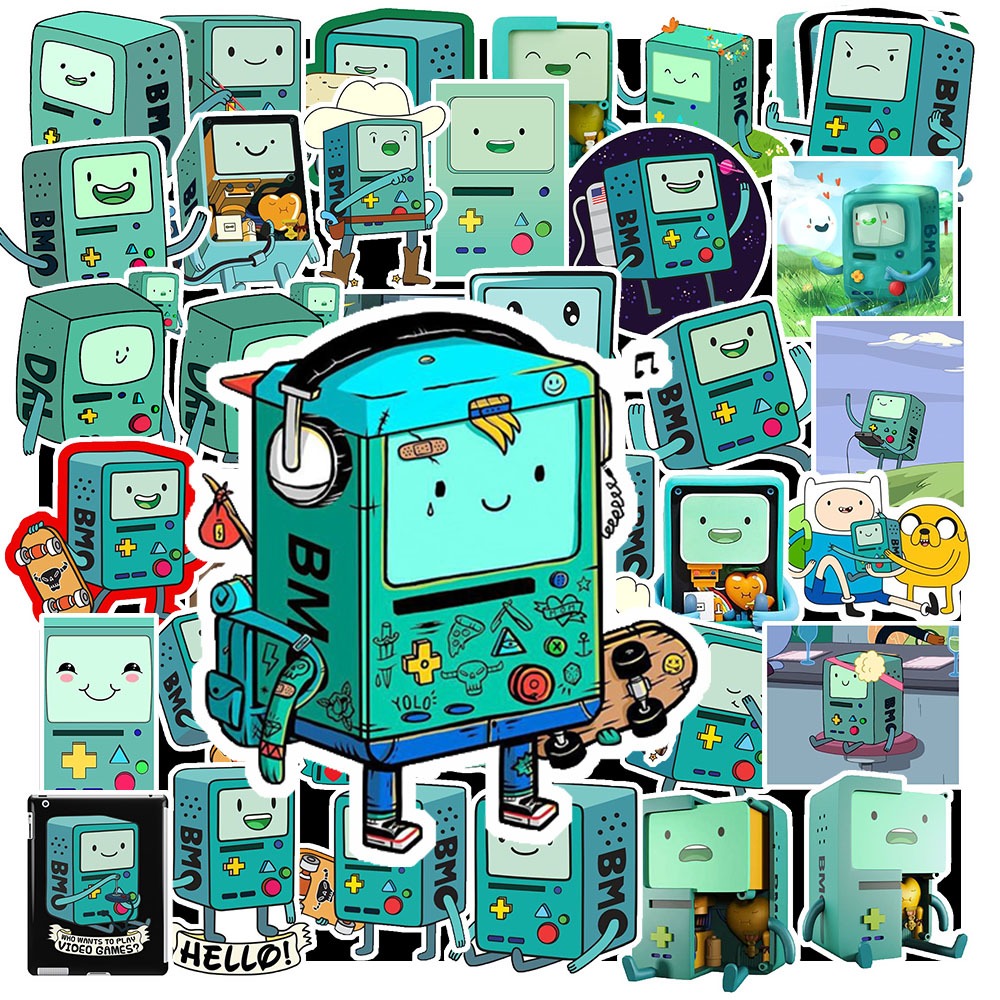 Set 50 cái Sticker BMO, Hình Dán BMO chống nước dán mũ bảo hiểm, laptop ...