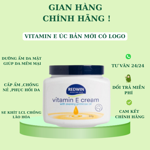 ( Mẫu Mới Có Logo) Kem Dưỡng Ẩm Redwin Vitamin E Cream 300g Úc , Giúp ...