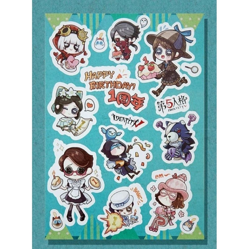 Bộ Sticker kỷ niệm 10 năm Identity V chính hãng Limited | Shopee Việt Nam