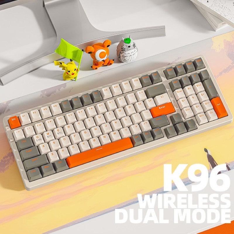 Bàn Phím Cơ Gaming không dây K96 chống ồn - Bluetooth + USB - kết nối nhiều thiết bị | Shopee ...