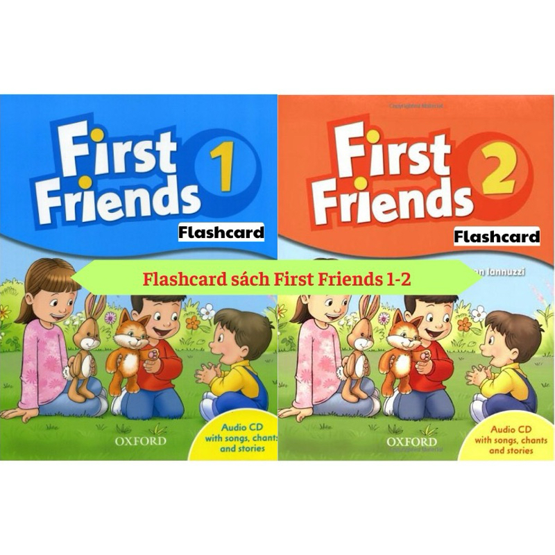 Trọn bộ thẻ học tiếng anh Flashcard First Friends 1,2 size A5 in 2 mặt ...