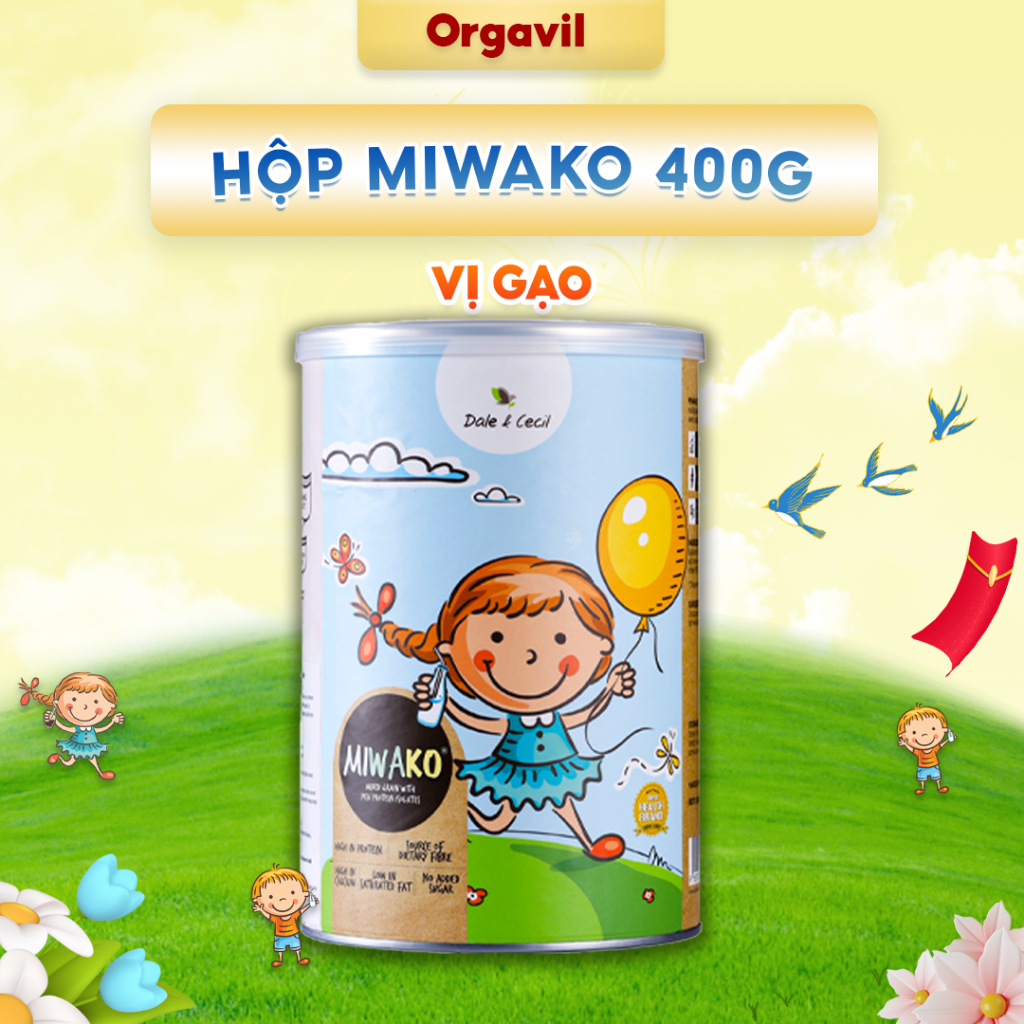 Sữa Công Thức Hạt Thực Vật Hữu Cơ Miwako Vị Gạo Hộp 400g x 1 hộp ...