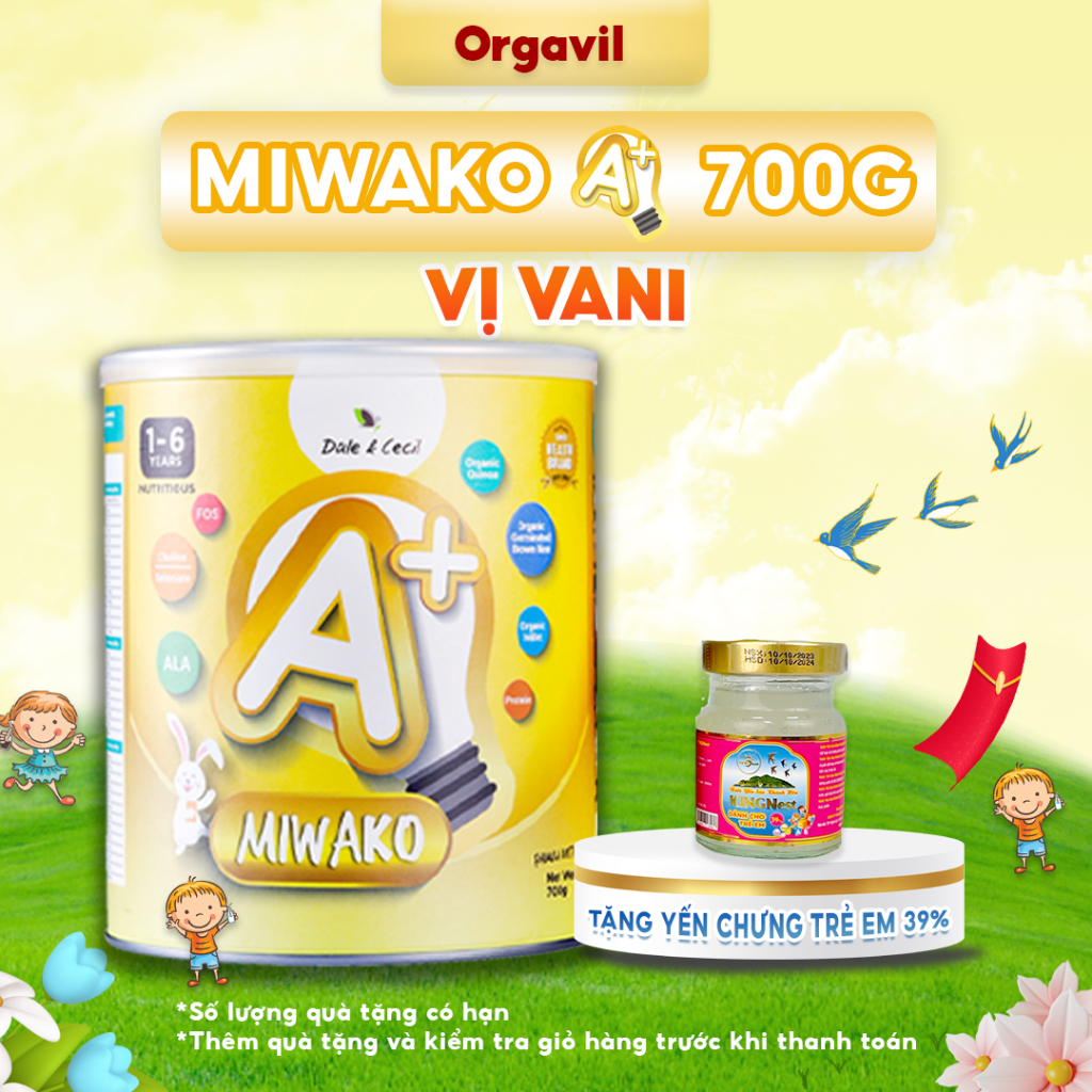 Sữa Hạt Miwako A+ Vị Vani Hộp 700g Chuẩn Hoa Kỳ Hỗ Trợ Tăng Chiều Cao ...