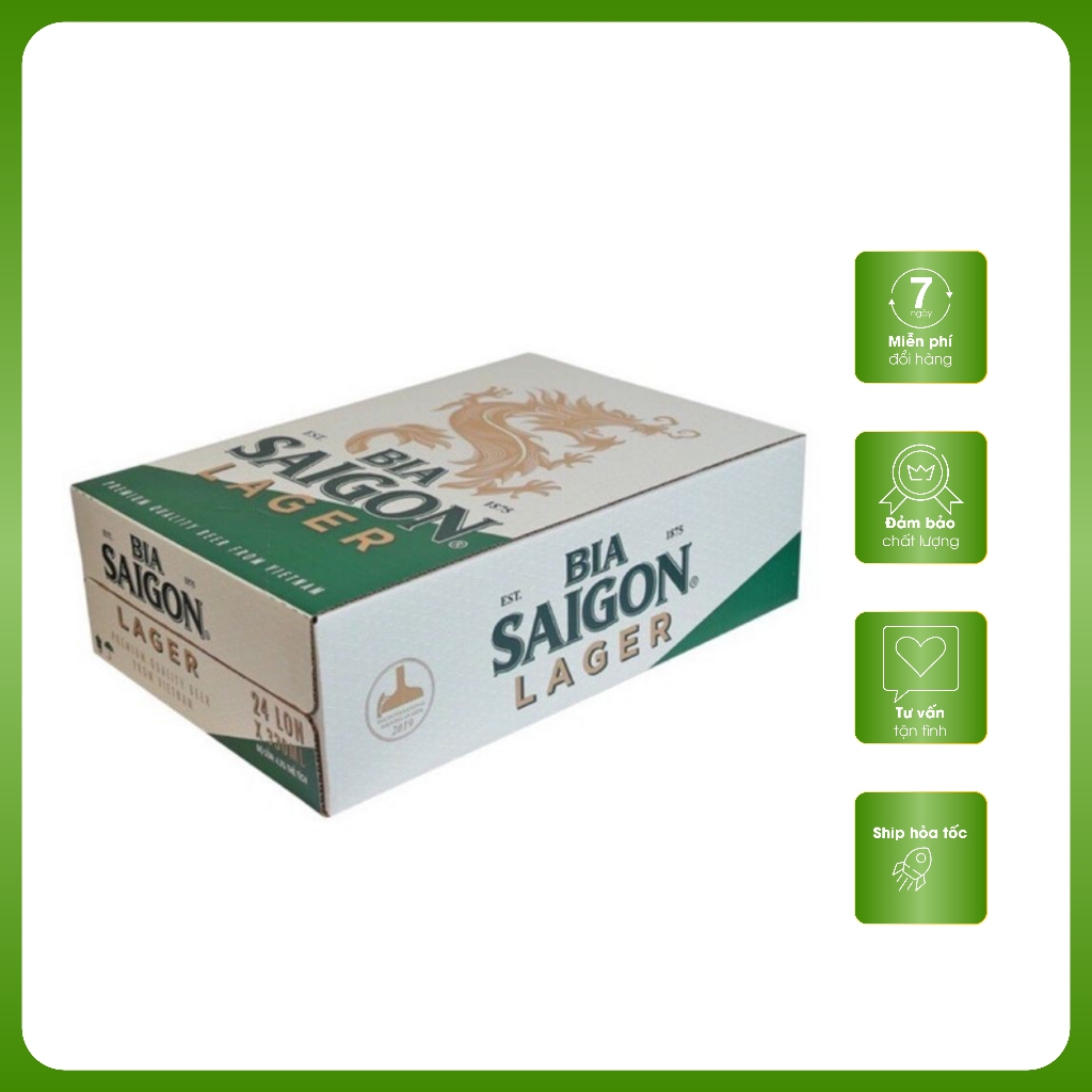Thùng 24 Lon Bia Sài Gòn Larger Lon 330ml | Shopee Việt Nam