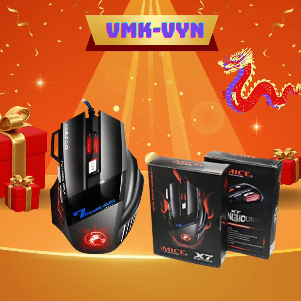 Chuột Chơi Game VMK-VYN Mouse iMICE X7 Gaming (Dây dù – Led 7 màu) | Shopee Việt Nam