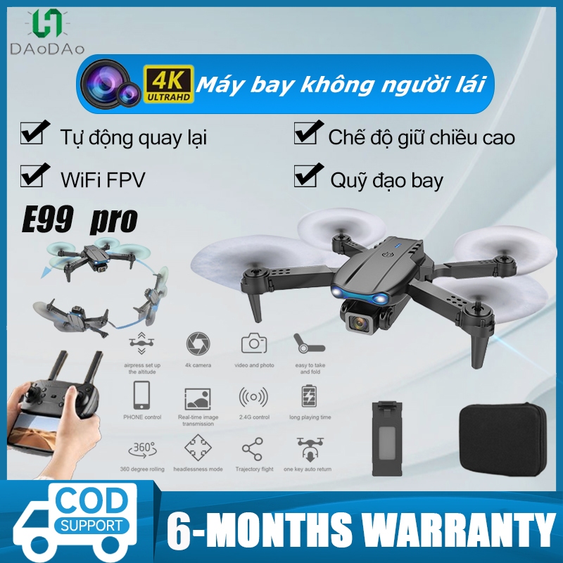 Flycam E99 Pro drone camera kép1080p hỗ trợ WiFi drone có thể tự do ...