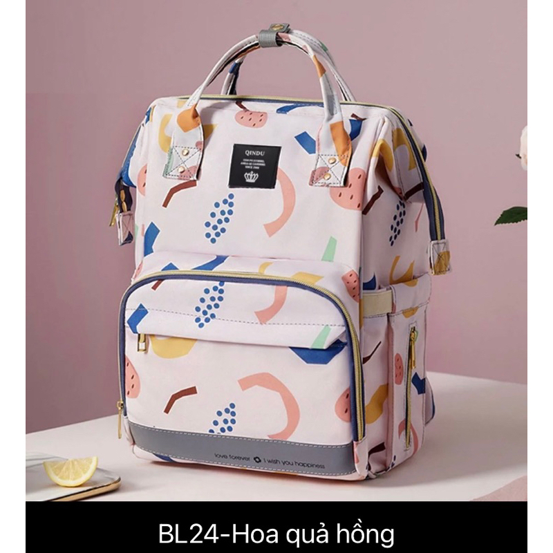 Balo Beikou/ beibeimao/ momybaby balo bỉm sữa kèm cổng cáp tích hợp ...