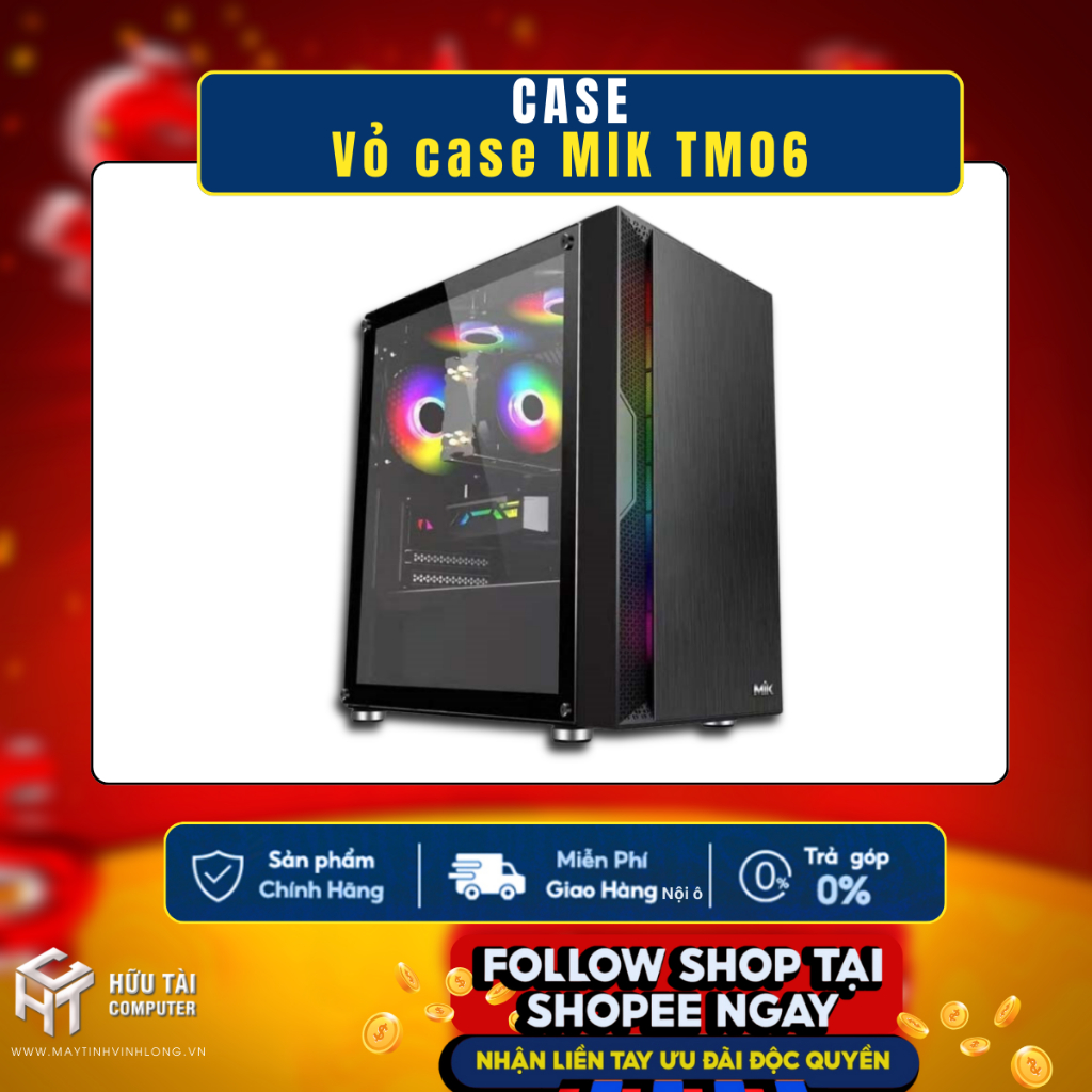 Vỏ máy tính MIK TM06 (Led trip RGB) | Shopee Việt Nam